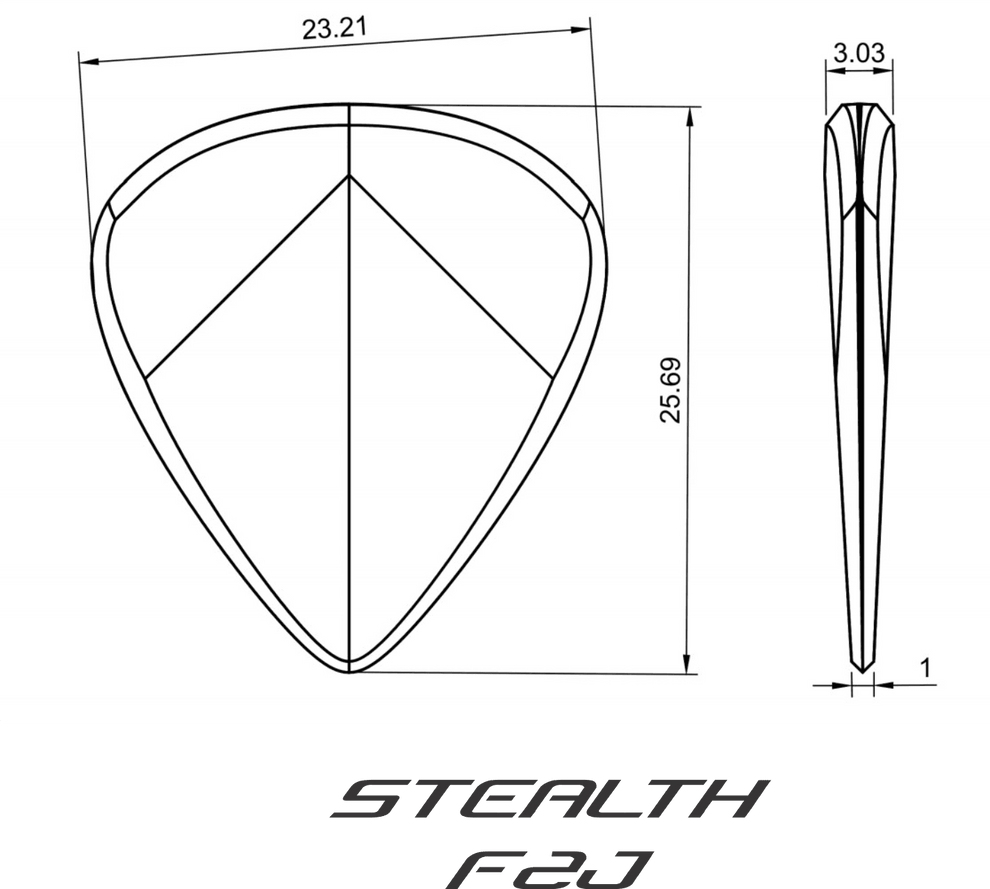 Fouche Stealth F2J - 3 pack Guitar Picks – Fouche Guitars